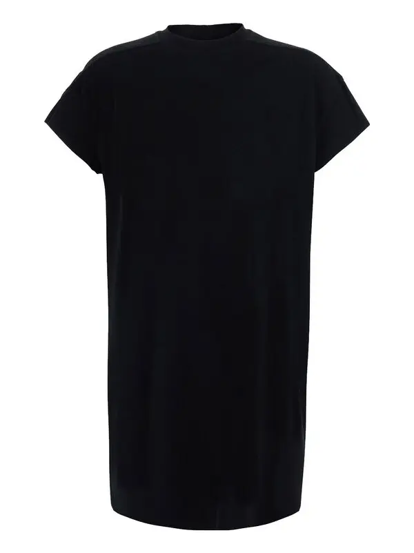 Rick Owens Jumbo' T-shirt With Ribbed Crew Neck And Dropped Shoulders In Cotton For - Black