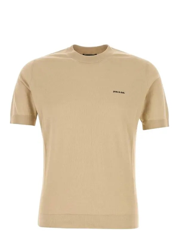 Prada Beige Cotton Sweater - Brown