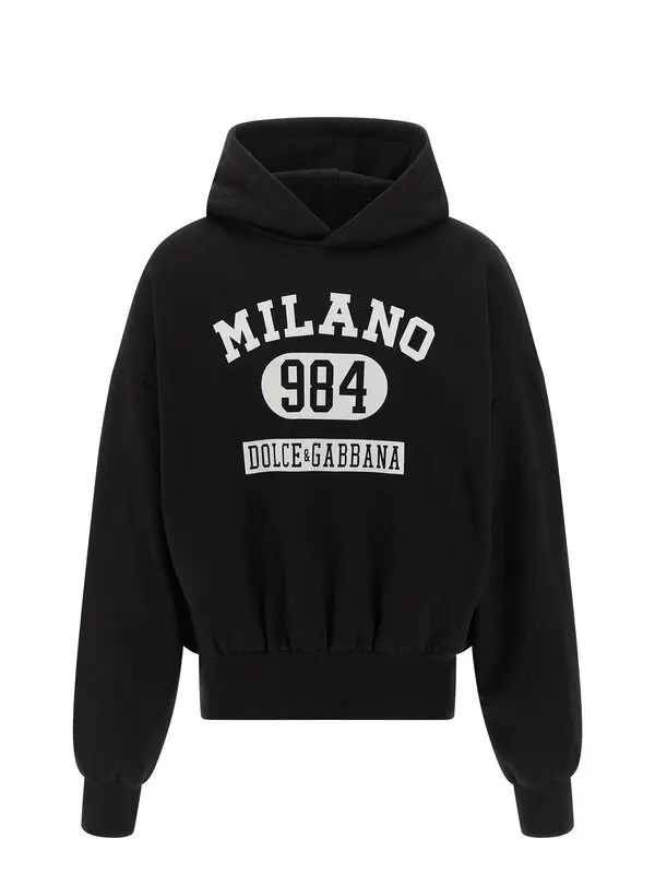 Dolce & Gabbana Flocked Print Hoodie - Multicolor