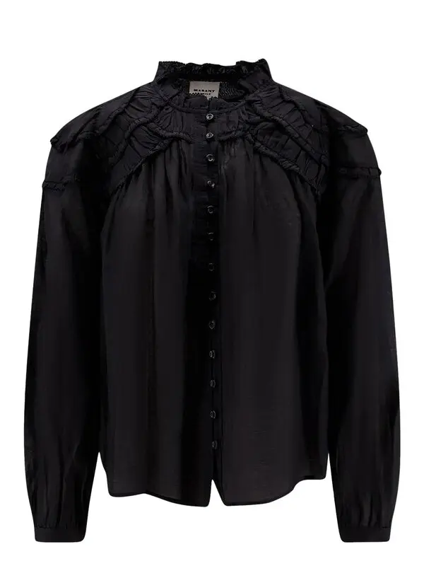 Isabel Marant Étoile Marant Christa Cotton And Viscose Shirt - Black