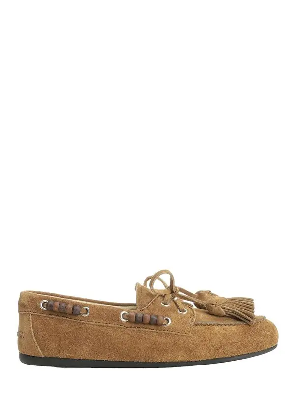 Miu Miu Deck” Suede Loafers - Brown