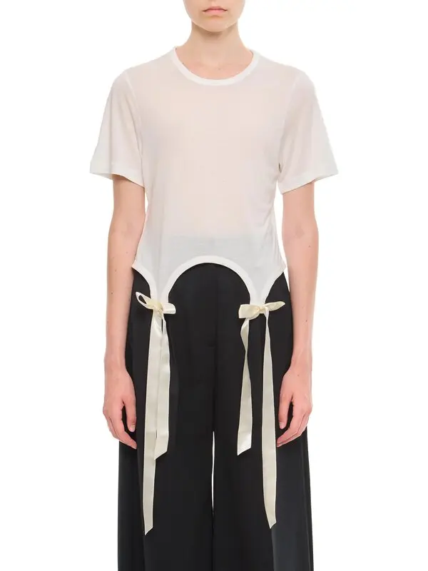 Simone Rocha Easy T-shirt With Bow Tails - Multicolor