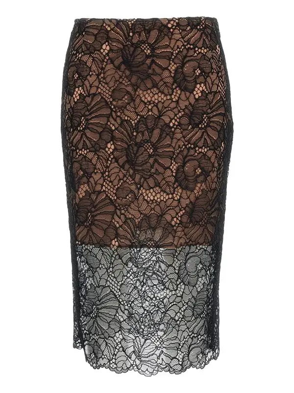 ROTATE BY BIRGER CHRISTENSEN Lace Midi Pencil Skirt - Multicolor