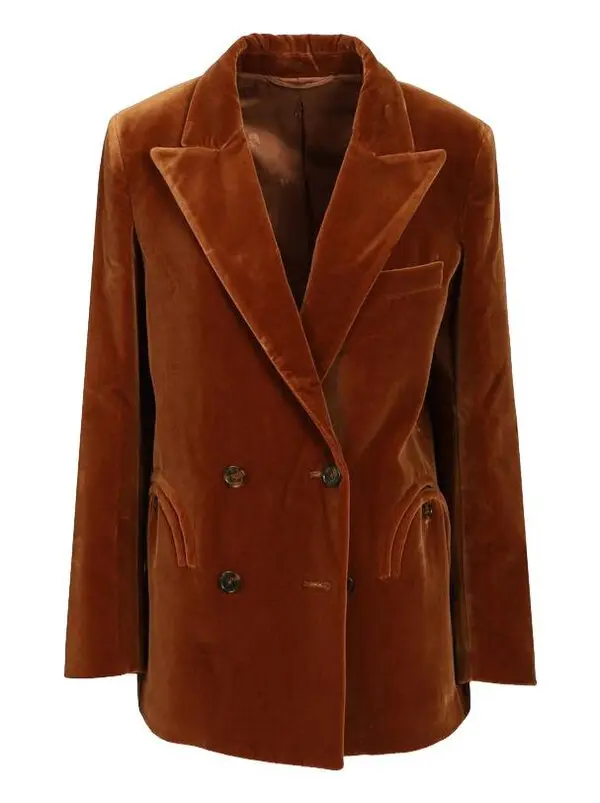 BLAZÉ MILANO Velvet Blazer - Brown