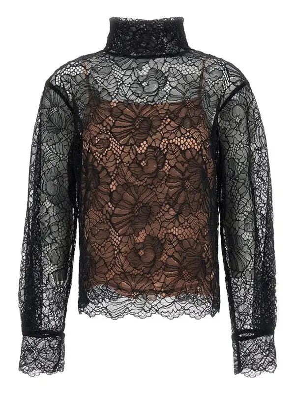 ROTATE BY BIRGER CHRISTENSEN Lace Long Sleeve Blouse - Multicolor