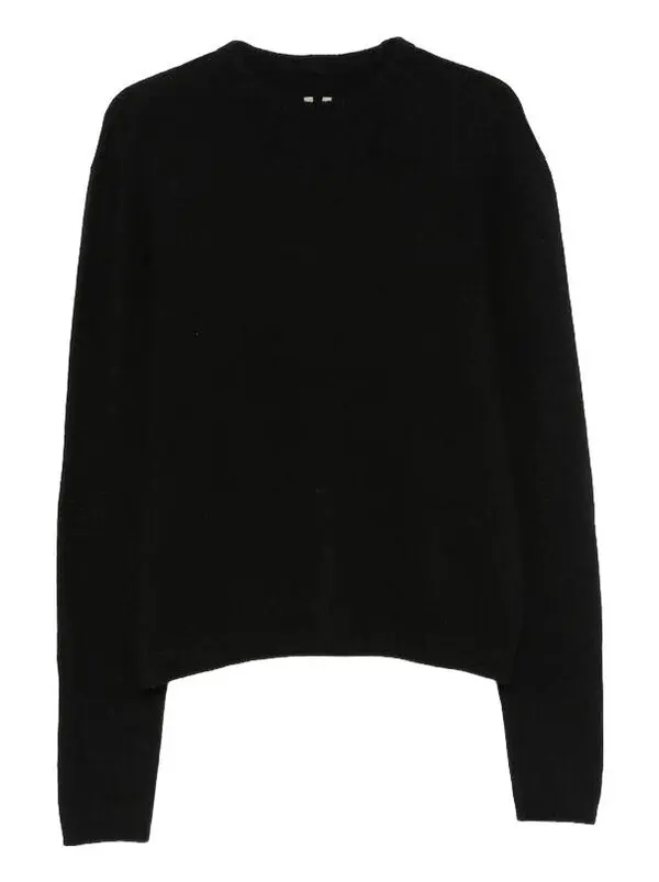 Rick Owens Ribbed Knitwear Jumper - Black