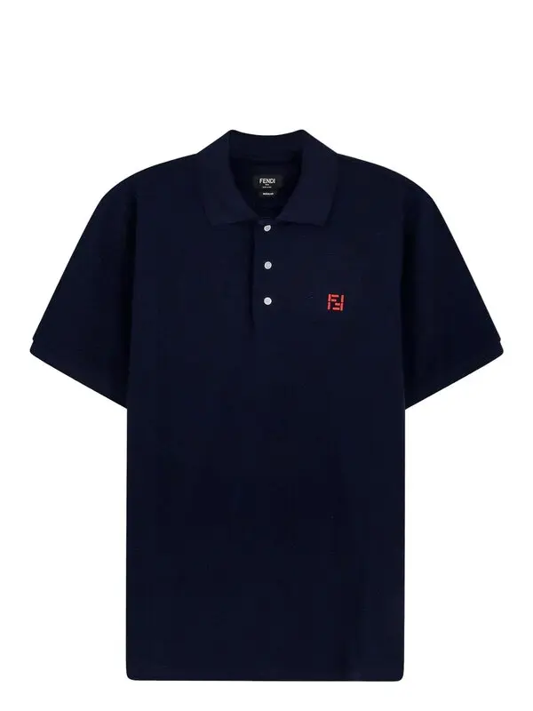 Fendi Cotton Polo Shirt - Blue