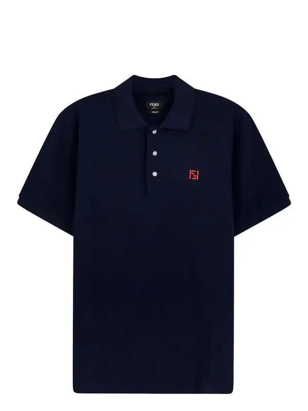 Fendi Cotton Polo Shirt - Blue