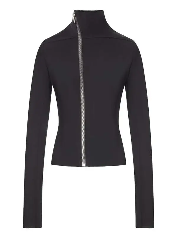 Rick Owens Fitted Asymmetric Zip-fastening Jacket - Black