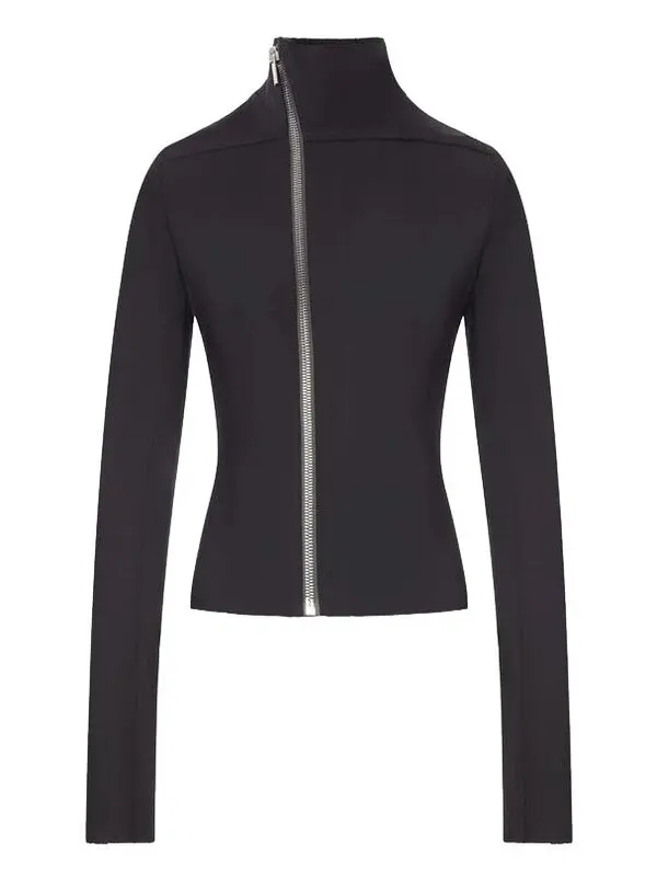 Rick Owens Fitted Asymmetric Zip-fastening Jacket - Black