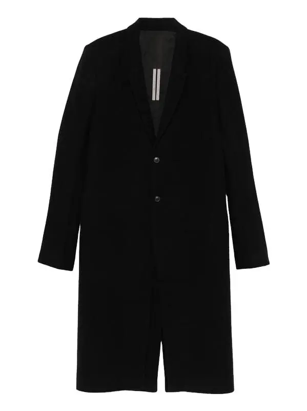 Rick Owens Single Breasted Coat - Black