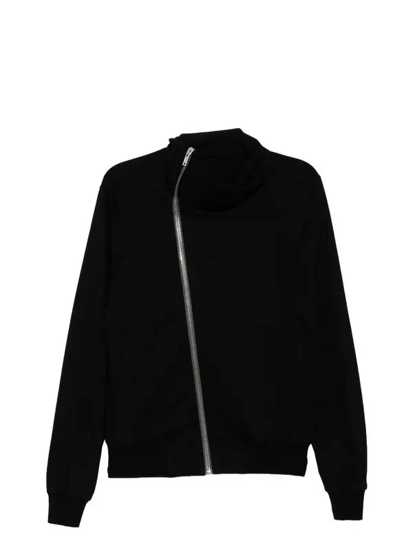 Rick Owens Cotton Asymmetrical Zip-up Jacket - Black