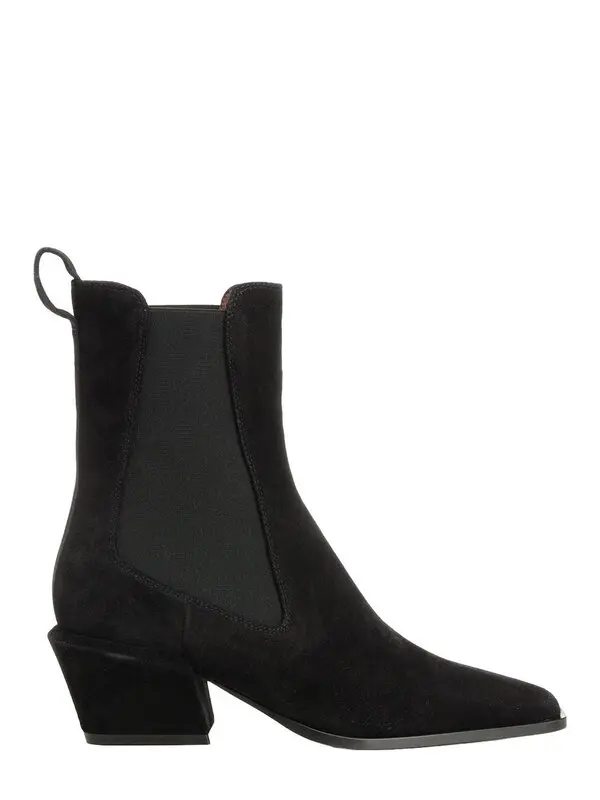 Paris Texas Suede Ankle Boots - Black
