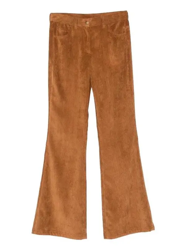 Moncler Trousers Flared Trousers - Brown