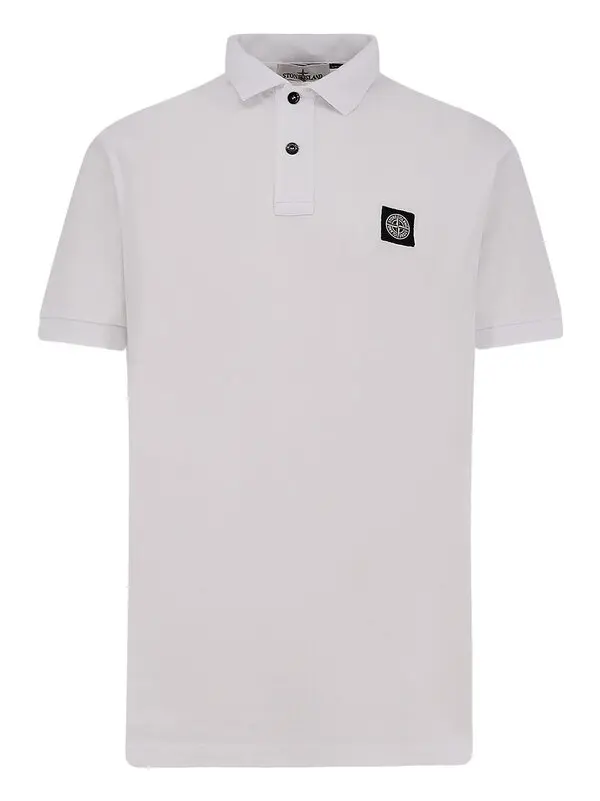 Stone Island Cotton Polo Shirts - White