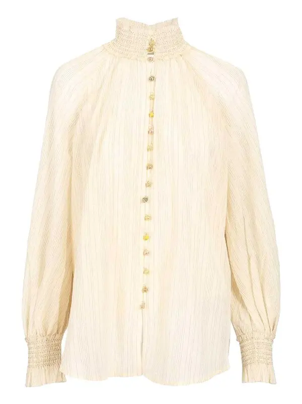 Zimmermann Aster Cotton-silk Blend Blouse - White