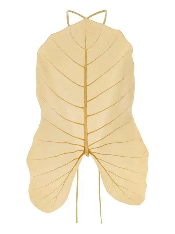 Loewe Cotton And Vegetal Fiber Top - Yellow