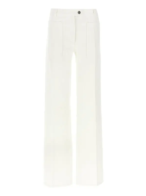 FERRAGAMO Straight Leg Denim Jeans - White