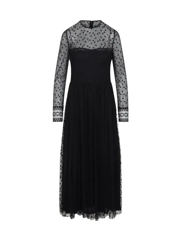 Alberta Ferretti Tulle Dress - Black