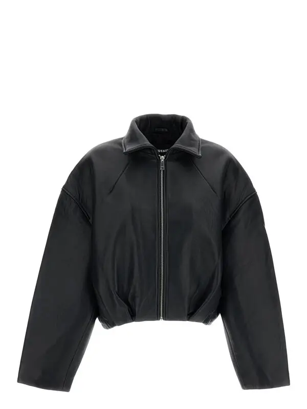 ROTATE BY BIRGER CHRISTENSEN Boxy Leather Jacket - Multicolor