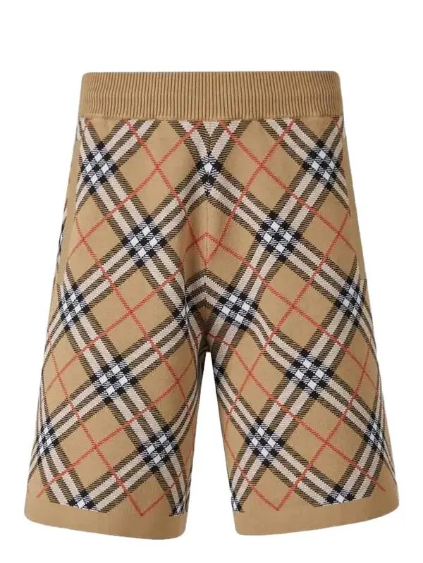 Burberry Check Bermuda Shorts - Cream