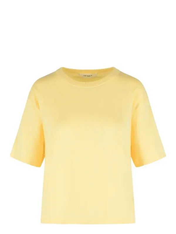 LISA YANG Rubie' Cotton And Lemon Cashmere T-shirt - Yellow
