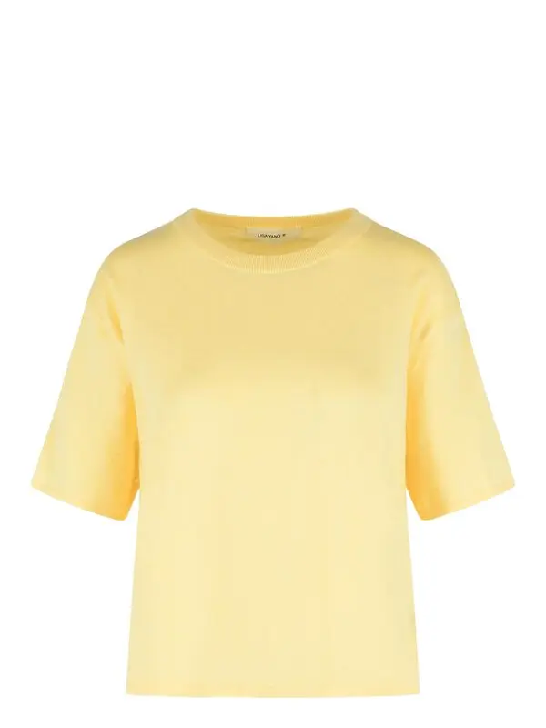 LISA YANG Cotton And Cashmere T-shirt - Yellow