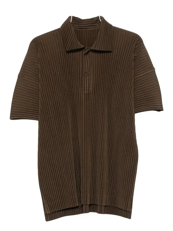 Issey Miyake Pleated Polo Shirt - Multicolor