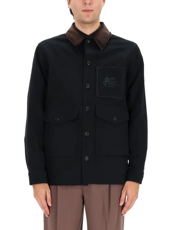 Etro Jacket With Pegasus - Green