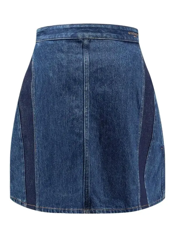 Givenchy Cocoon Denim Blue Mini Skirt - Multicolor