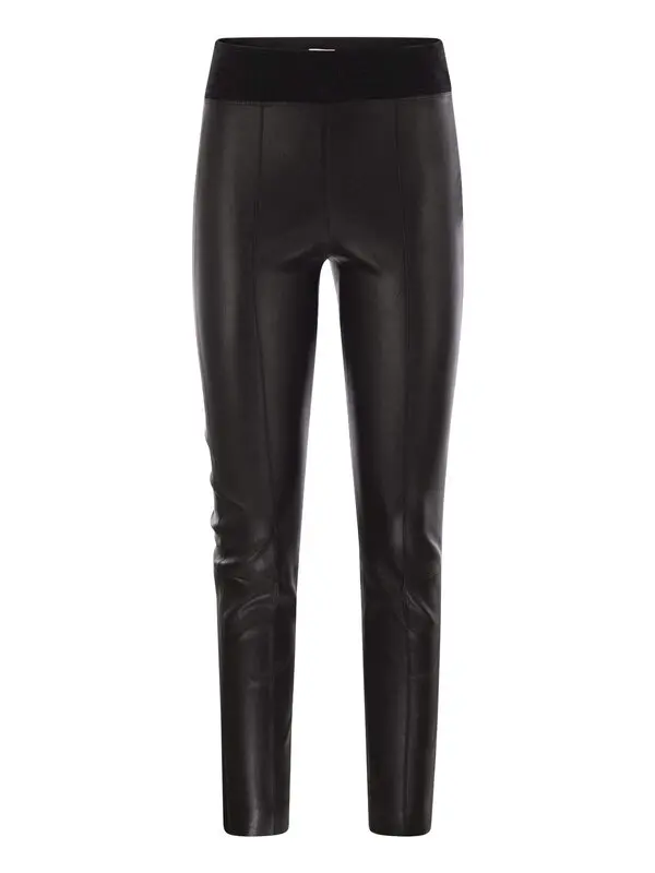 Brunello Cucinelli Stretch Nappa Leggings - Black