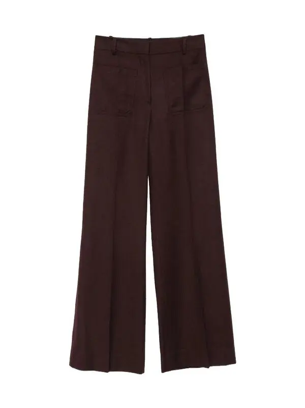 Victoria Beckham Trousers Tailored Trousers - Brown