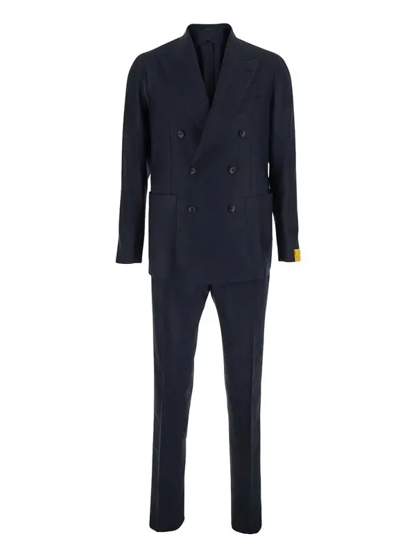 Tagliatore Montecarlo' Blue Suit With Notched Revers And Pants In Tech Fabric For - Multicolor