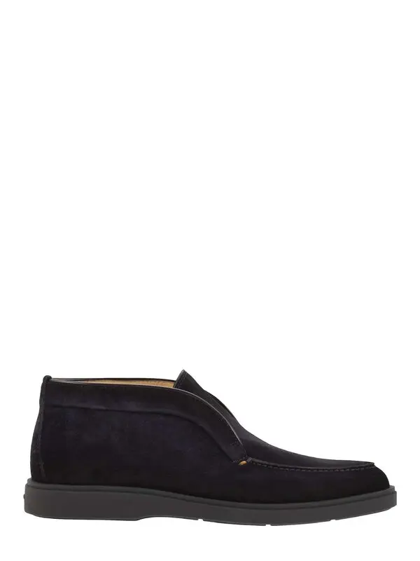 Santoni Suede Leather Desert Boot - Blue