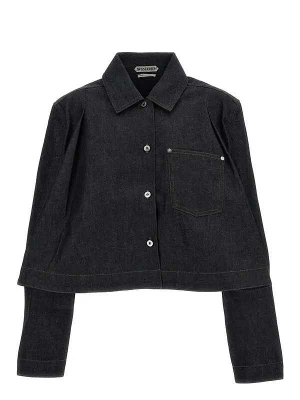 JW Anderson Flare Hem Denim Shirt - Multicolor