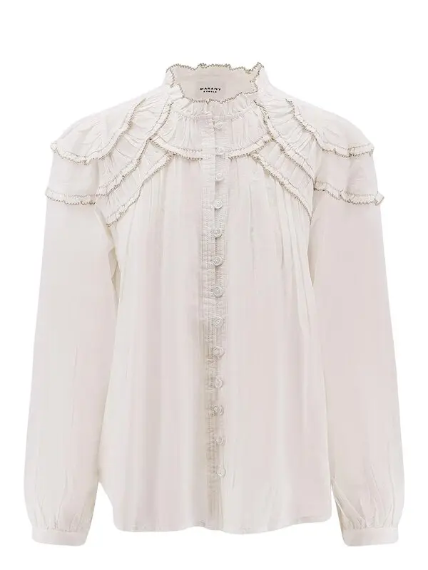 Isabel Marant Étoile Marant Christa Cotton And Viscose Shirt - White