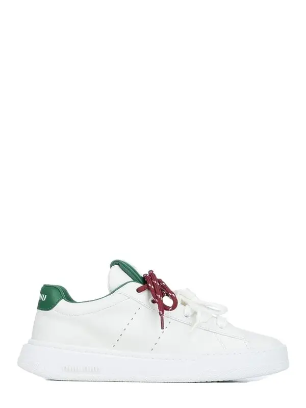 Miu Miu Leather Lace-up Sneakers - Multicolor