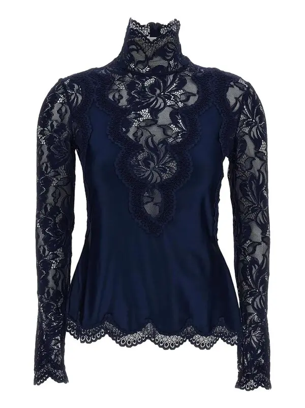 Rabanne Long-sleeved Lace Top - Multicolor
