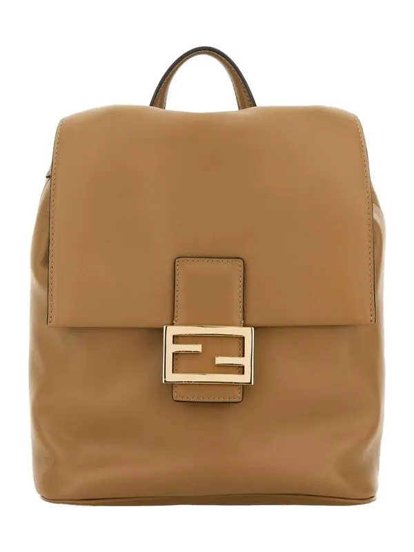 Fendi Leather Backpack - Brown