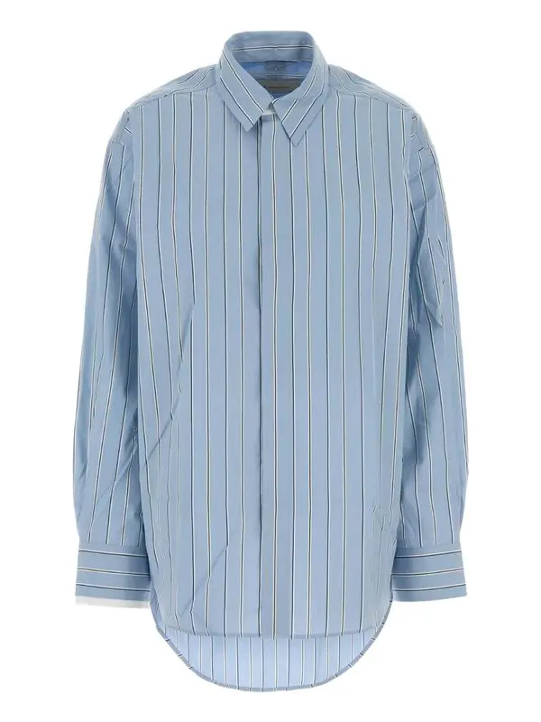 AMI Paris Embroidered Poplin Oversize Shirt - Multicolor