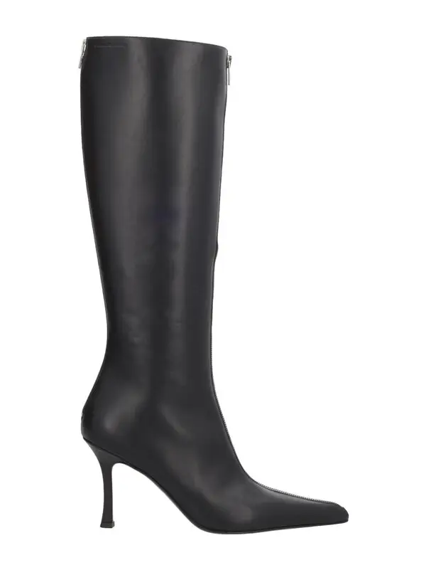 Alexander Wang Leather Heeled Boots - Black