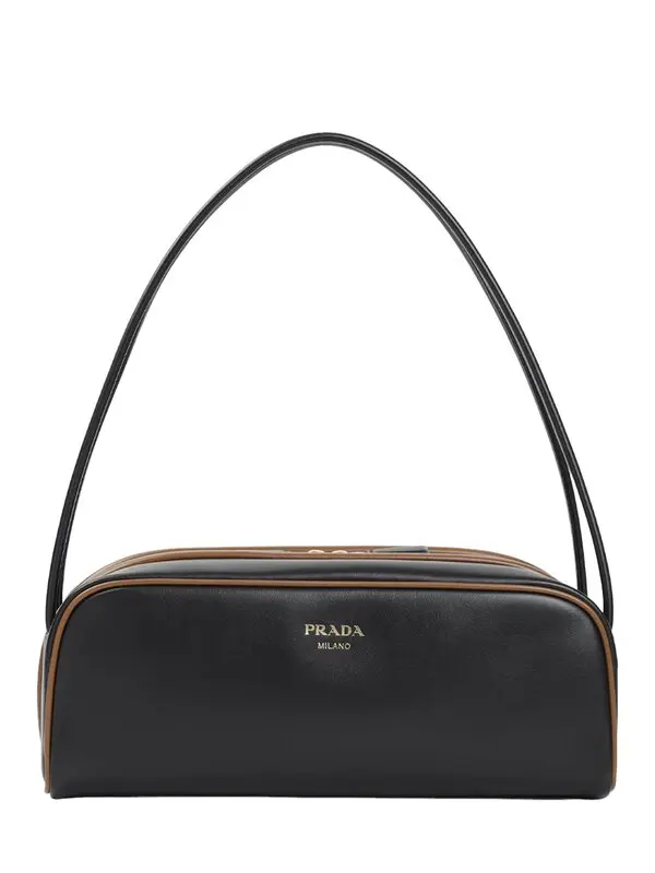 Prada Calf Leather Shoulder Bag - Black