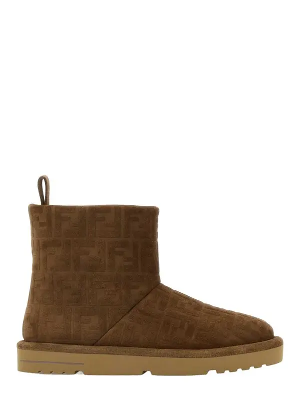 Fendi Suede Ankle Boots - Brown
