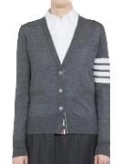Thom Browne Virgin Merino Wool V-neck Cardigan - Multicolor