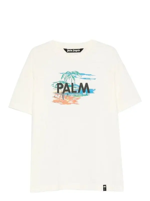 Palm Angels Neutrals T-shirts & Vests T-shirts - Cream