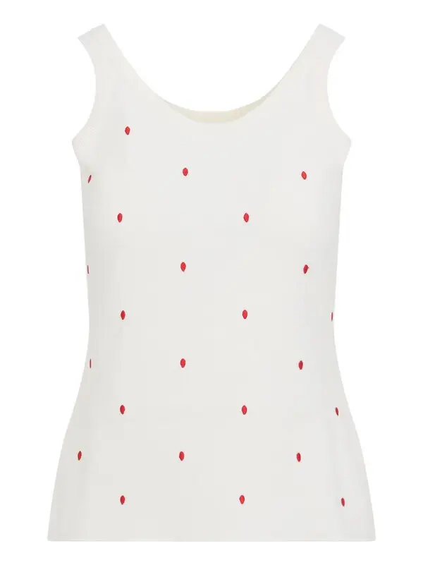 Bottega Veneta Embellished Tank Top - White