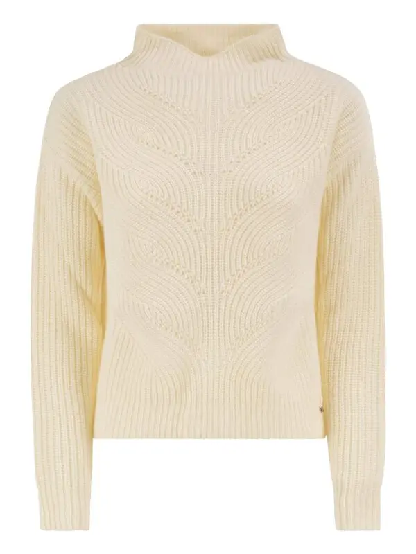 Herno Pure Wool Textured Knit Jumper - Cream