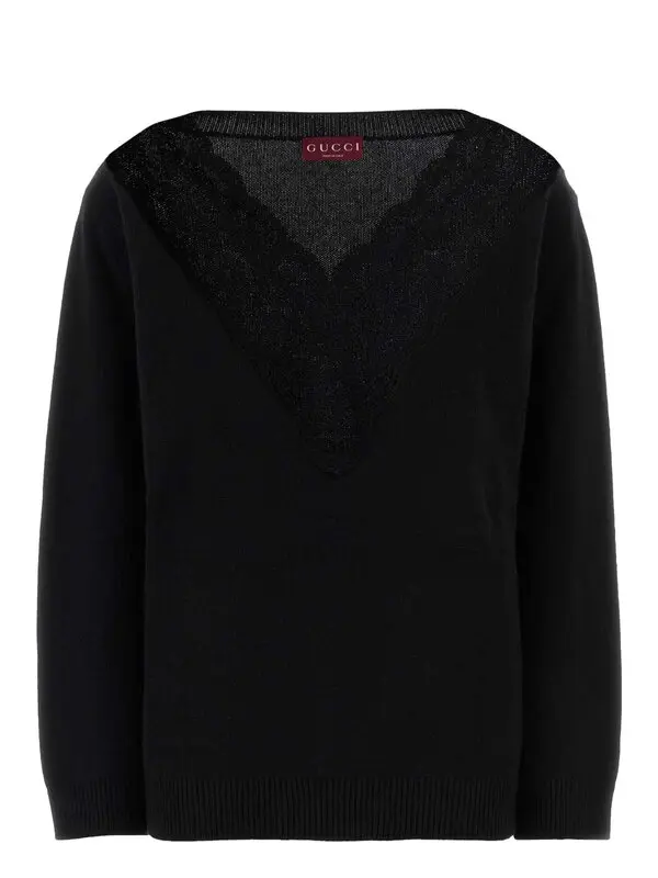 Gucci Wool Blend Oversize Sweater - Black