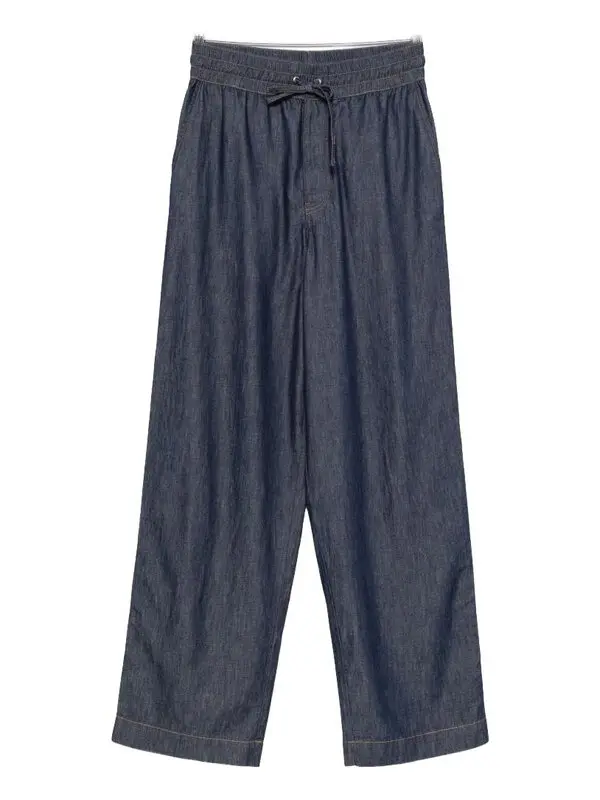 Loewe Denim Wide-leg Trousers - Multicolor