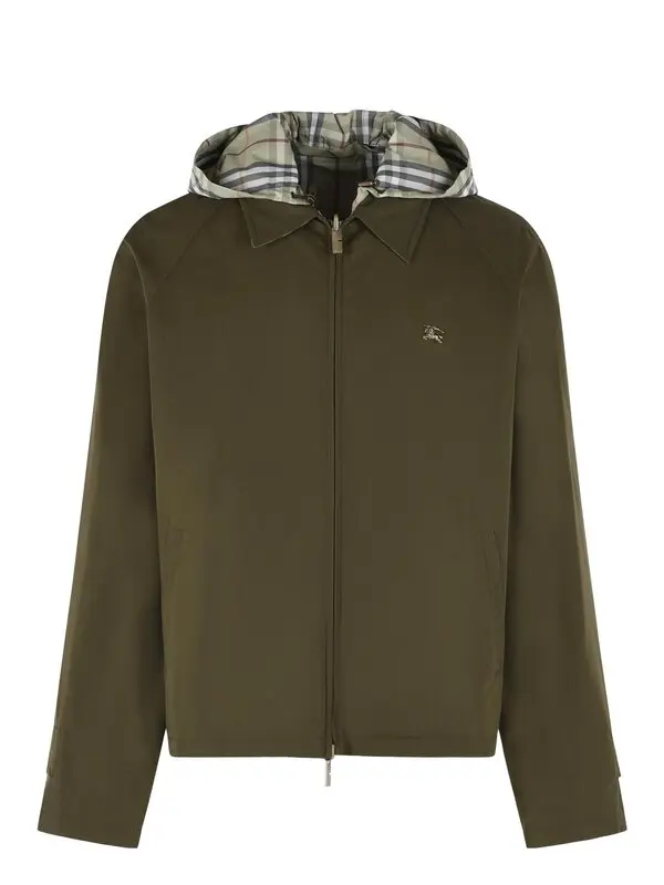 Burberry Reversible Cotton Check Jacket - Green